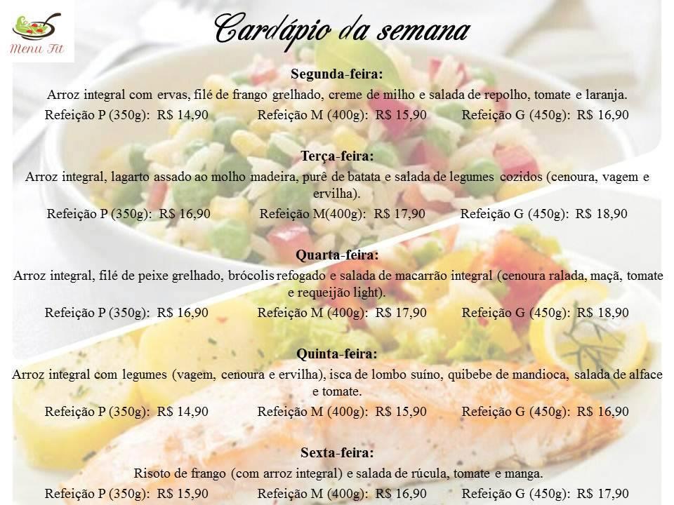 Menu em Menu Fit restaurante, Uberaba