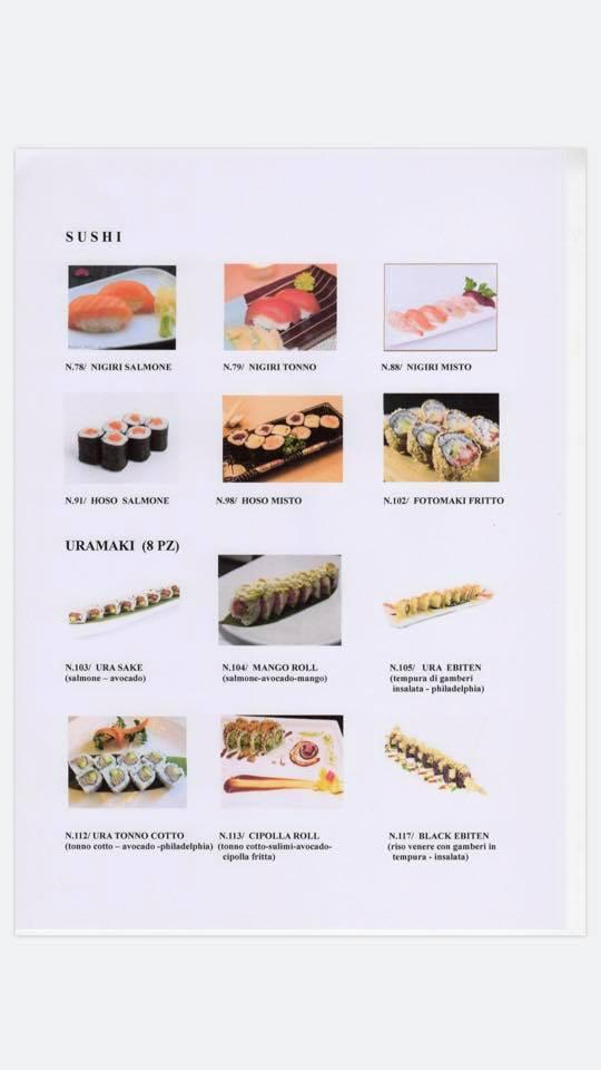 Menu at SUSHI PANDA restaurant, Pederobba