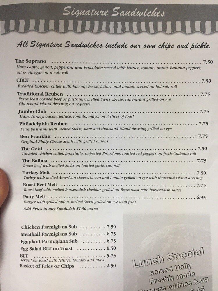 Menu at Little River Deli pizzeria, Little River, Hwy 9 E