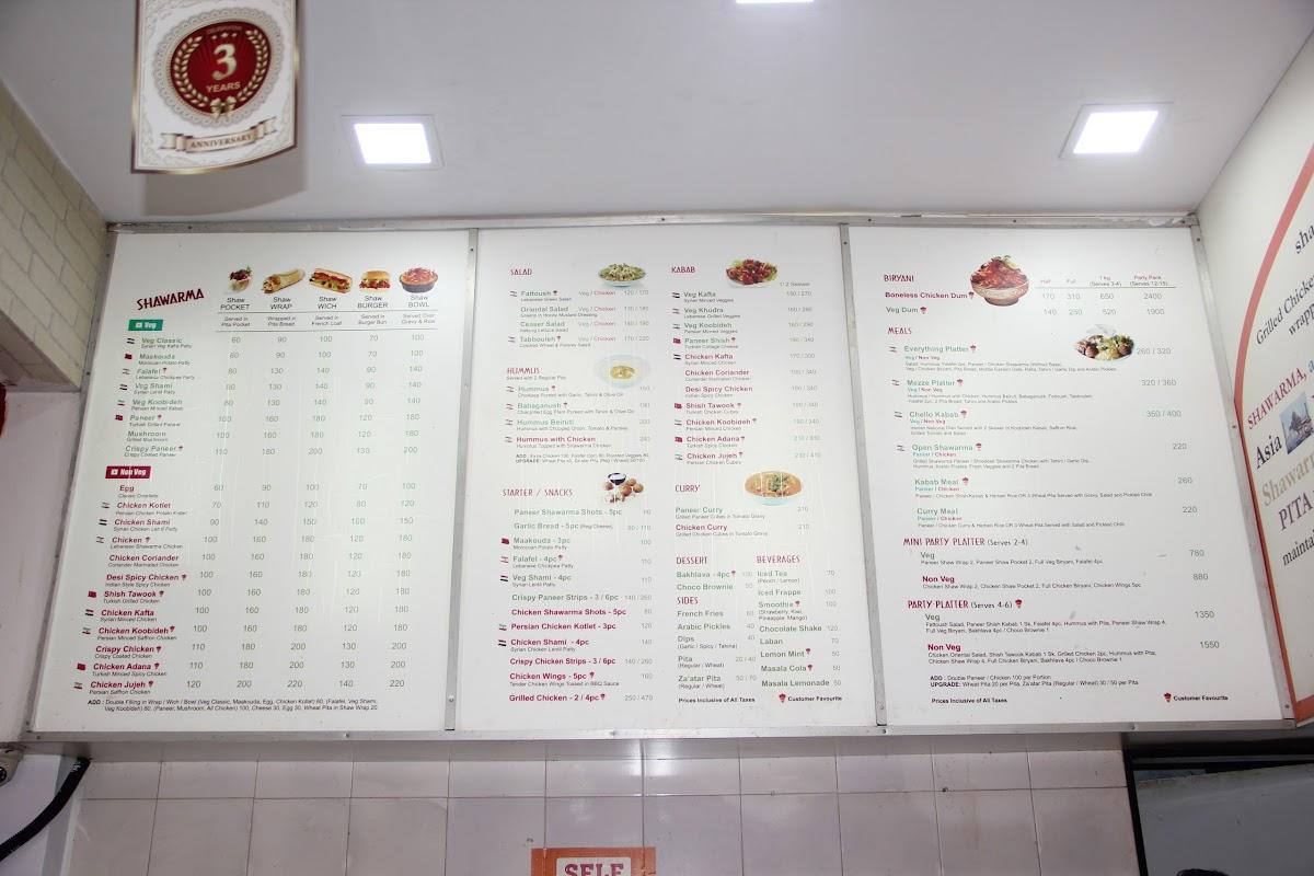 Menu at Shawarma Factory, Mumbai, Shop No. 5