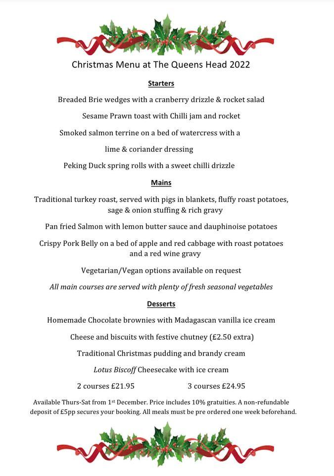 Menu at The Queens Head pub & bar, Alton