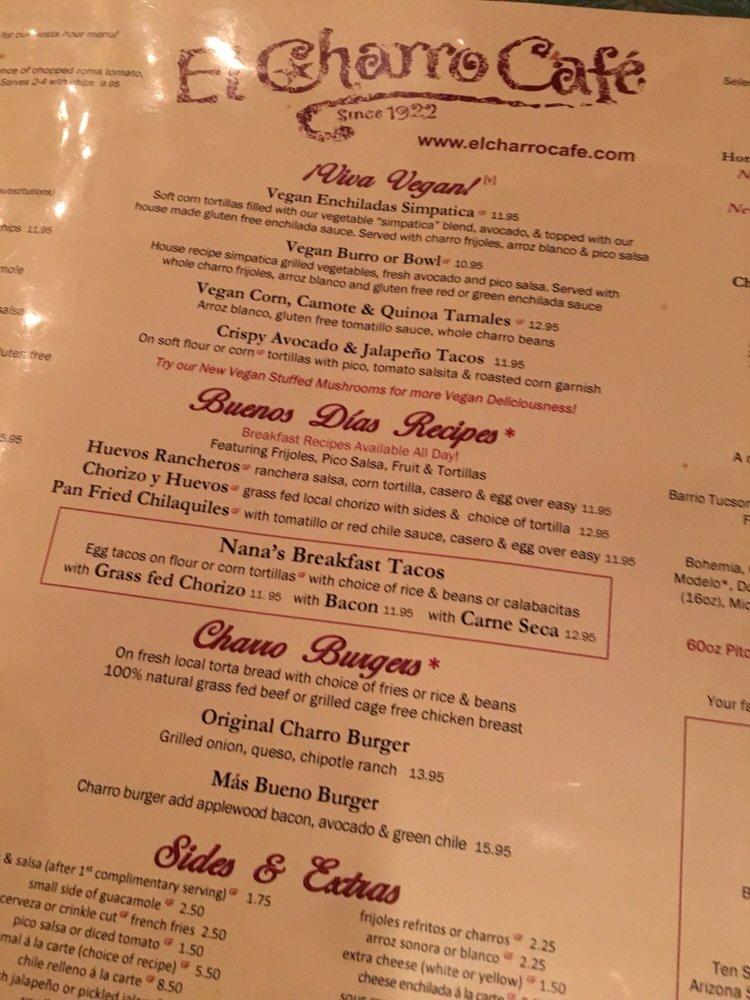 El Charro Cafe Menu | El Charro Cafe Menu and Prices – XVPVKE