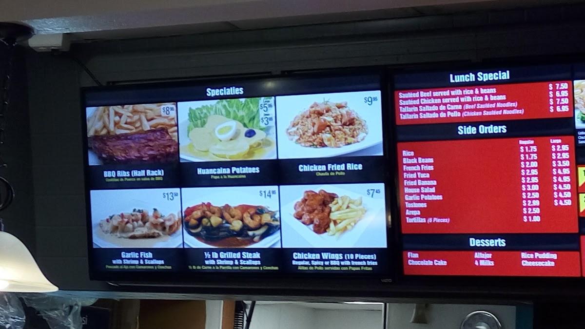 Menu at La Granja restaurant, Fort Pierce