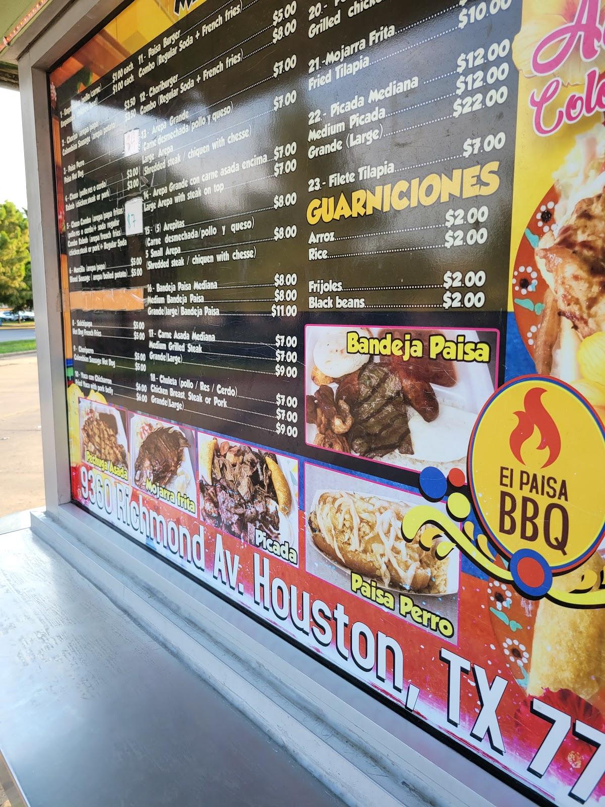 Carta de El Paisa BBQ, Houston