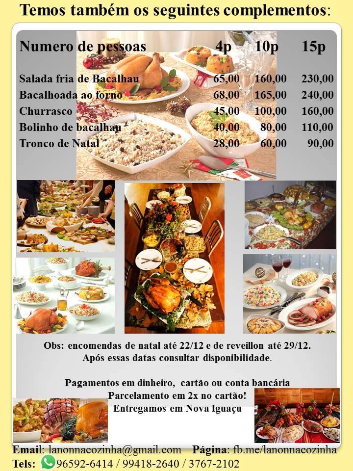 Menu at La Nonna restaurant, Nova Iguaçu
