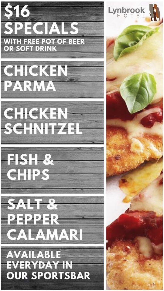 Menu at Lynbrook hotel pub & bar, Lynbrook