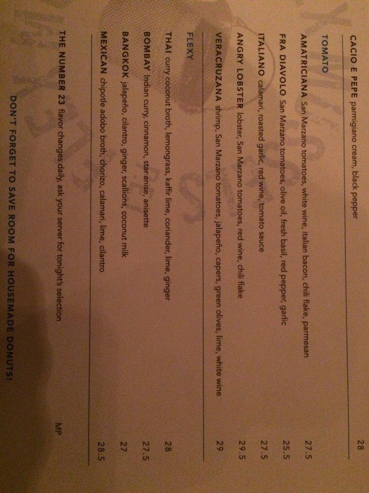 Menu at Flex Mussels desserts, New York City, 3rd Ave