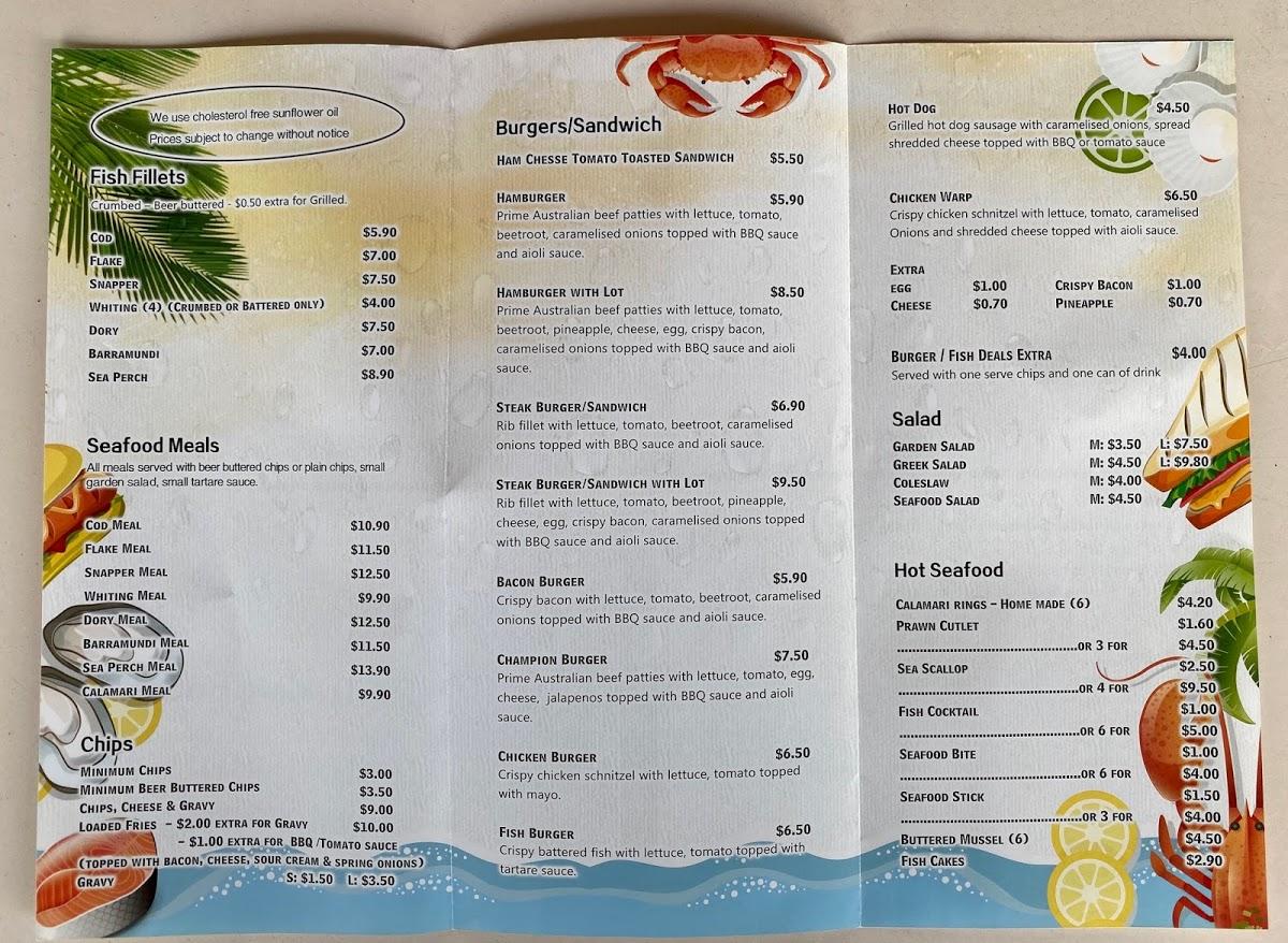 Menu At Parfrey Place Seafood Fast Food Rochedale South Menu At Parfrey Place Seafood Fast Food Rochedale South