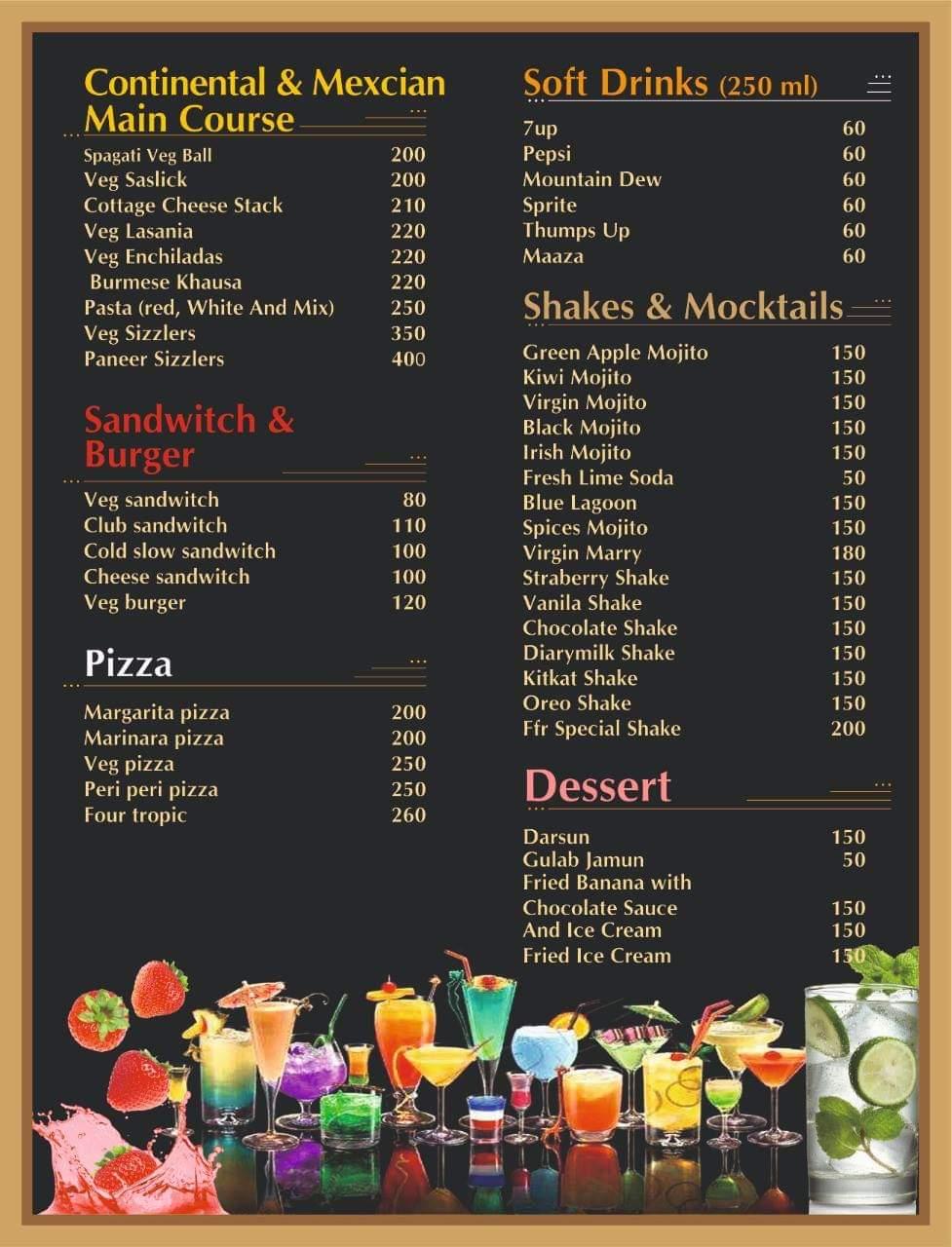 Menu at Sagar Raj restaurant, Purulia