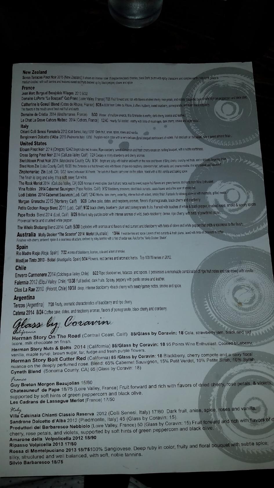 Menu at Cellar + Plate a communal wine house pub & bar, Springfield, S ...