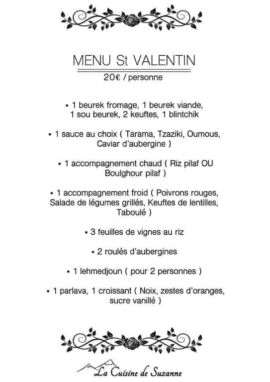Menu au La Cuisine de Suzanne restaurant, La Destrousse