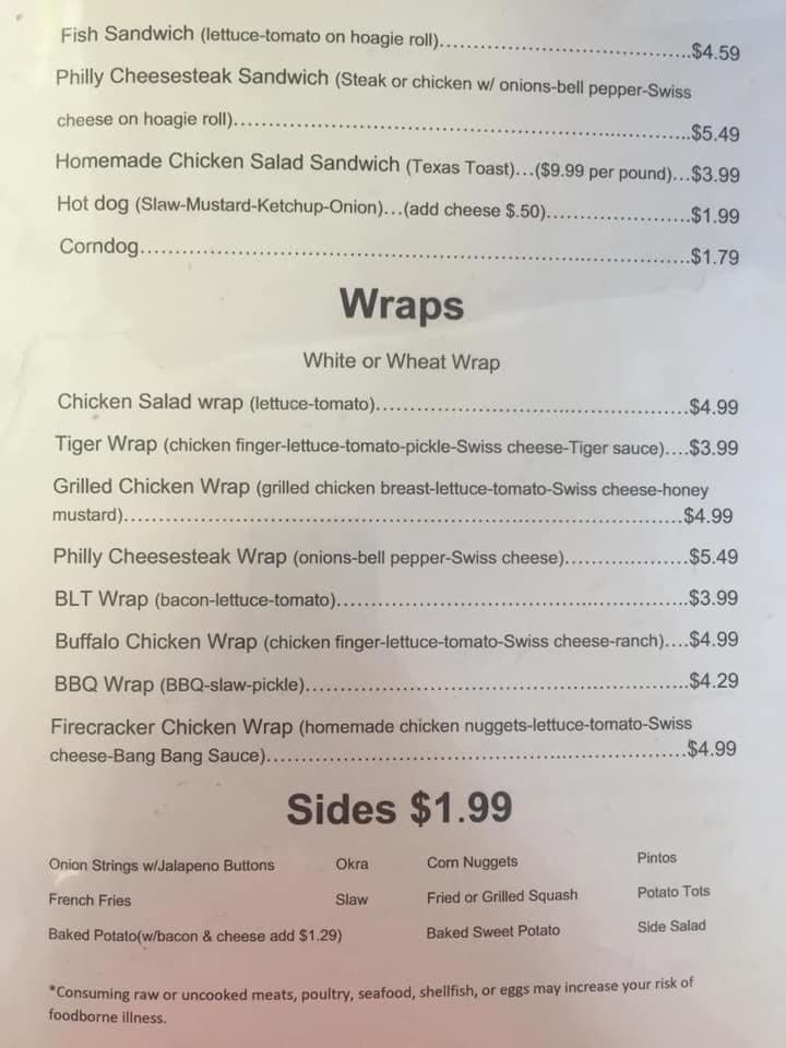 Menu at Menlo Restaurant, Menlo