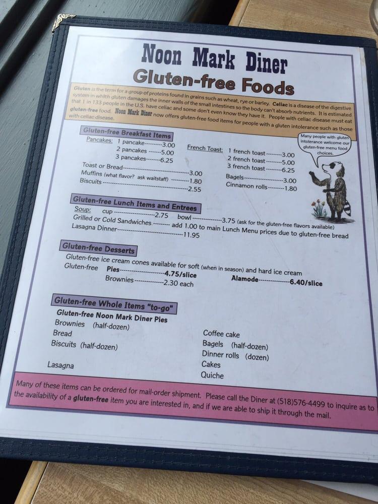 Menu at Noon Mark Diner restaurant, Keene Valley
