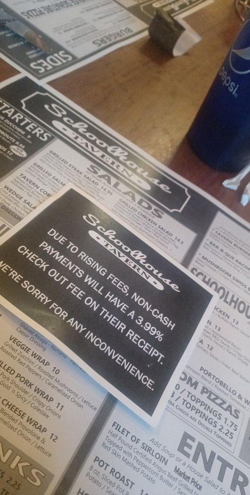 Menu at Schoolhouse Tavern pub & bar, Claridge