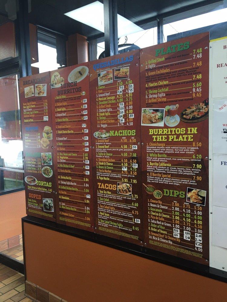 Menu at El Burrito restaurant, East Ellijay, 39 Maddox Cir