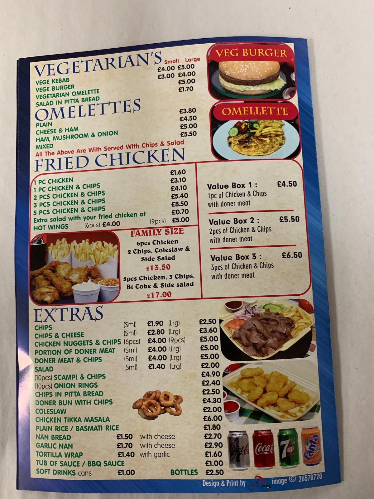 Menu at Marmaris restaurant, Stoke-on-Trent, 477 Chell Heath Rd