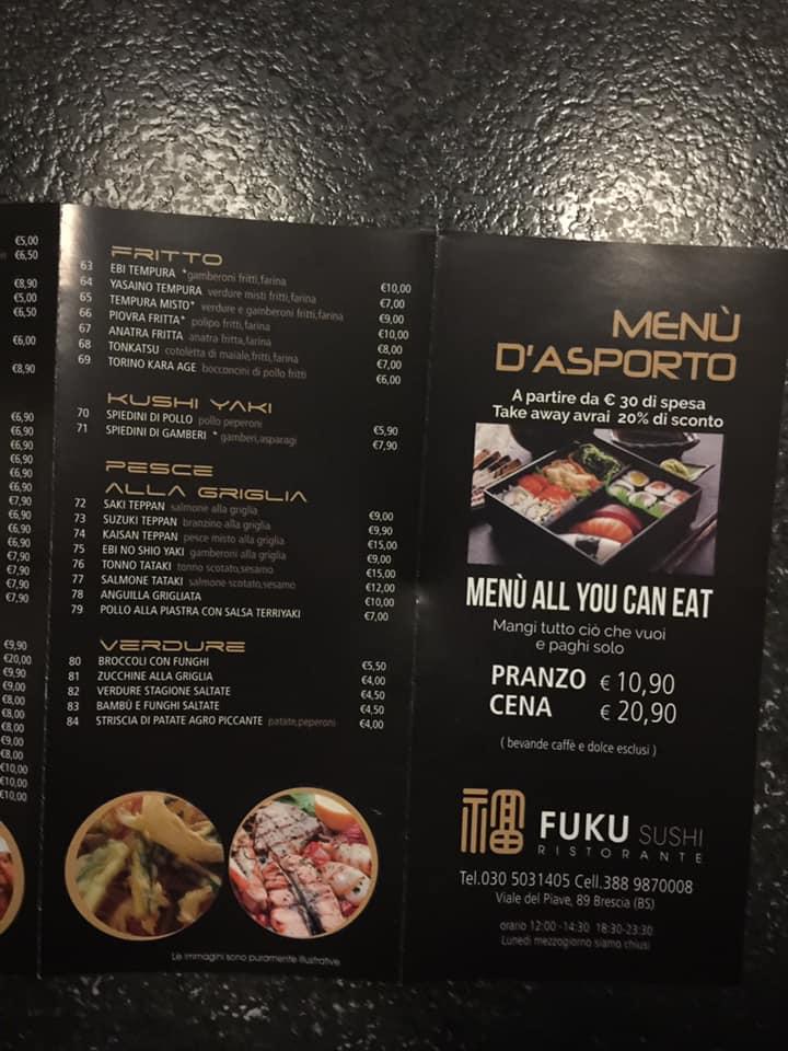 Menu da Fuku Sushi Ristorante, Brescia