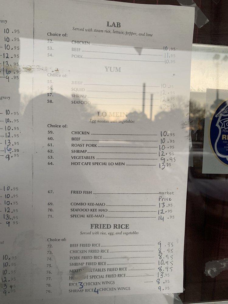 Menu at Hot Cafe, Atlanta, Riverdale Rd