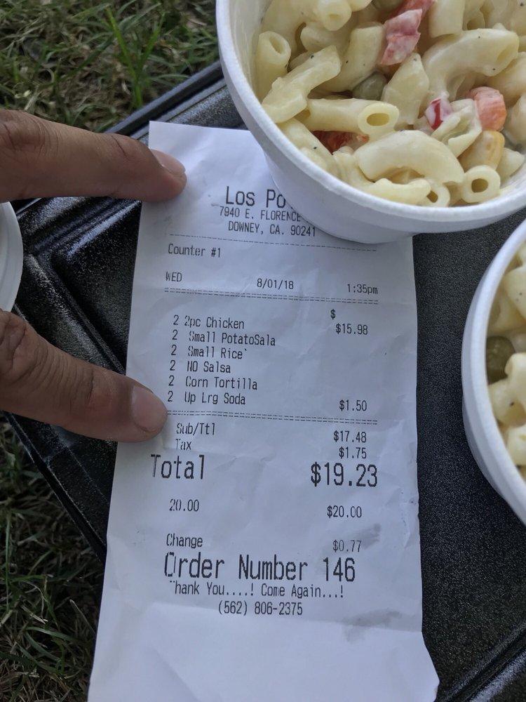 Carta del restaurante Los Pollos 3, Downey, Florence Ave