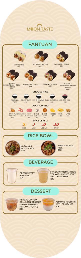 Menu at Moon Taste LOOP restaurant, Surabaya
