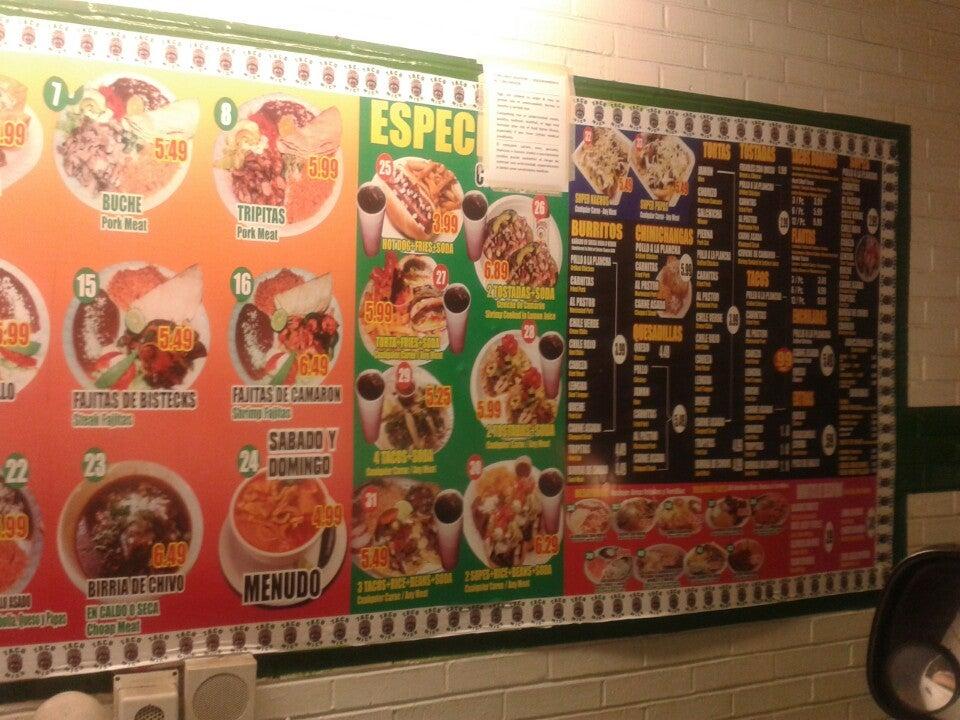 Menu at Taco Samich restaurant, Phoenix, W Glendale Ave