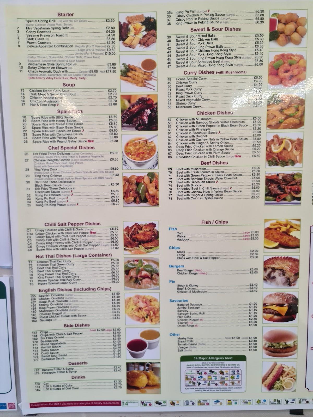 Menu at The Golden Fish fast food, Norwich, 11 Norwich Rd