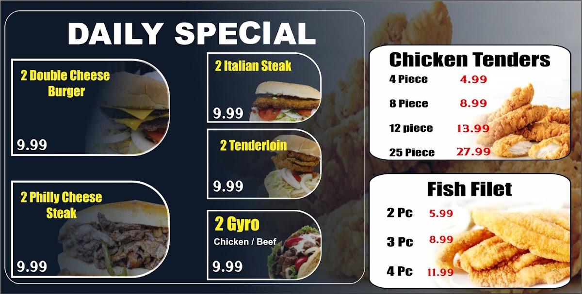 Menu at Tom Burger restaurant, Kansas City