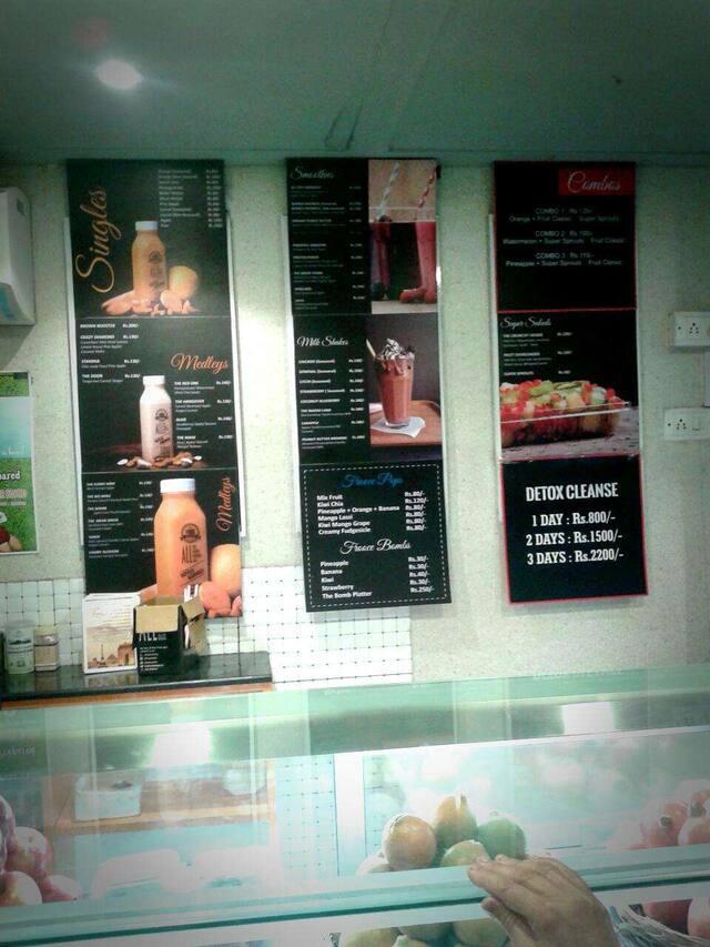 Menu at Frooce - The Juice Bar, Jaipur