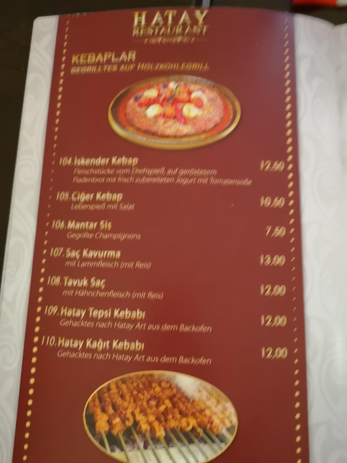 Speisekarte von Hatay Restaurant, Köln