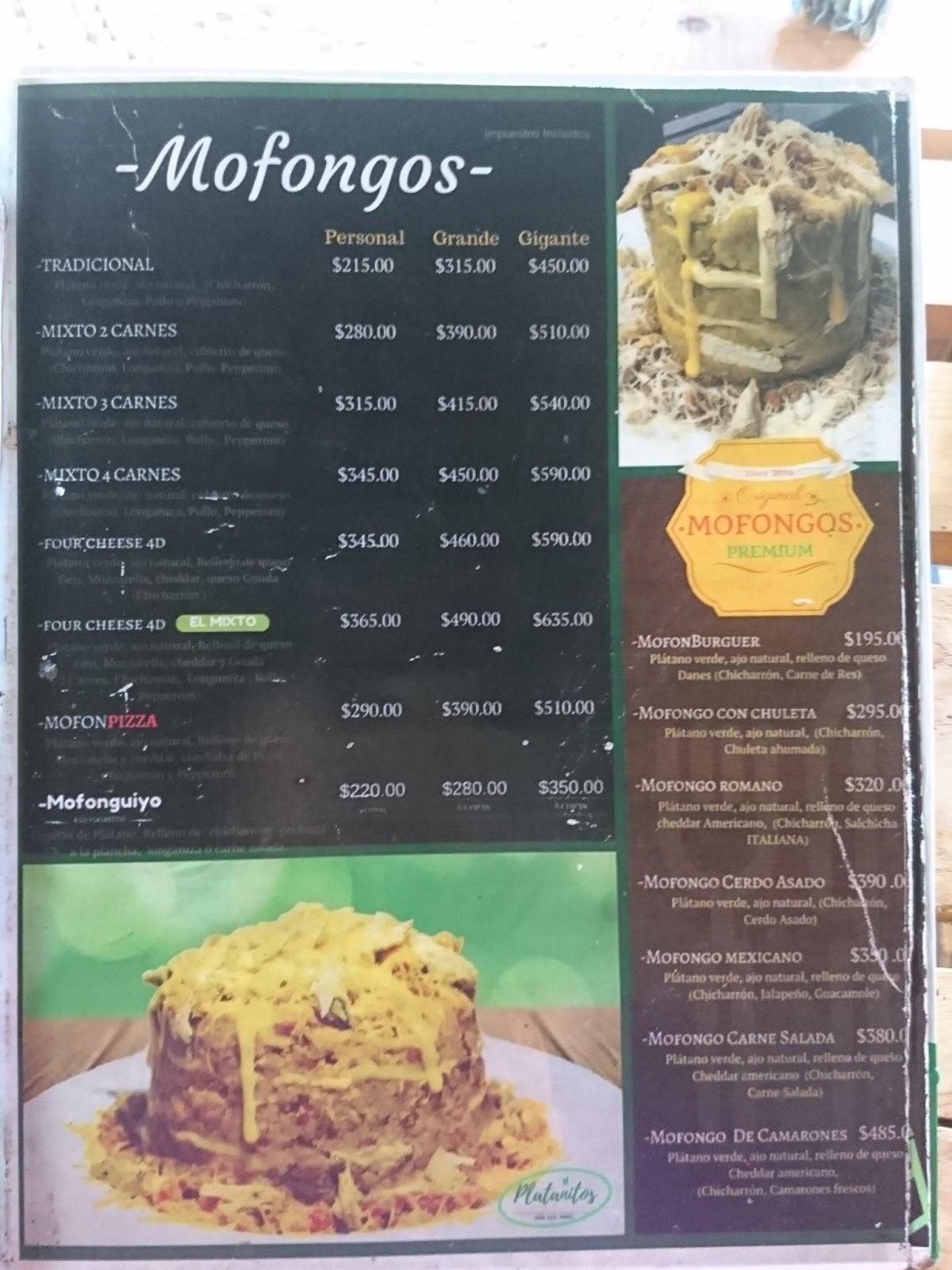 Menu at Platanitos Restaurant SRL, La Vega