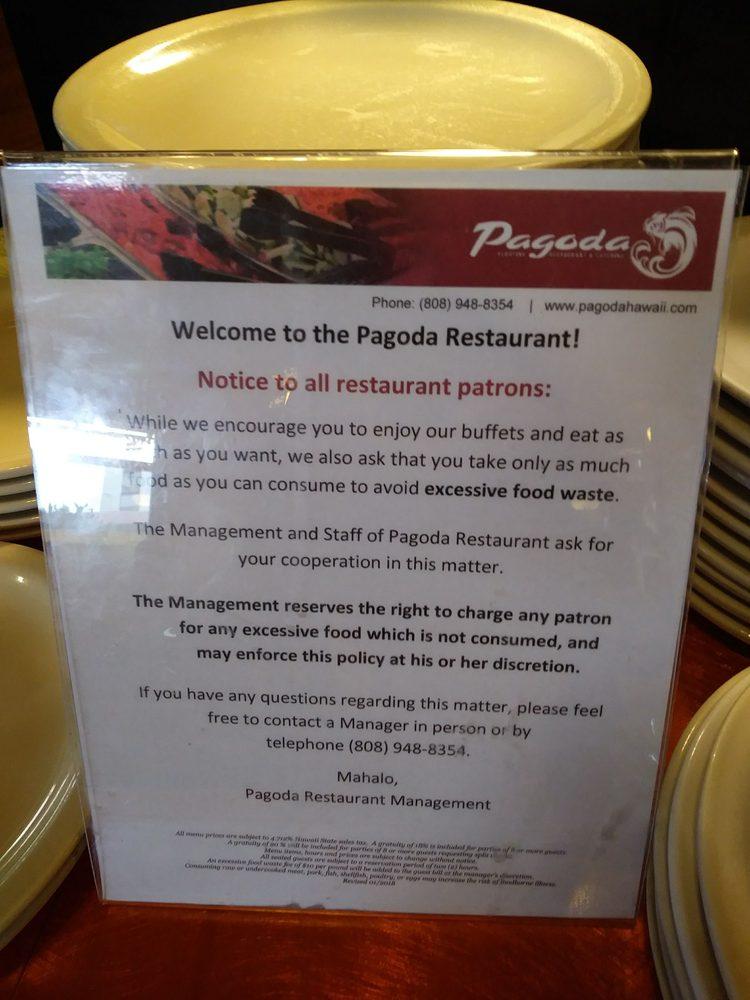 Menu at Pagoda Restaurant & Catering, Honolulu