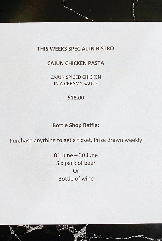 Menu at Victoria Hotel pub & bar, Pyramid Hill