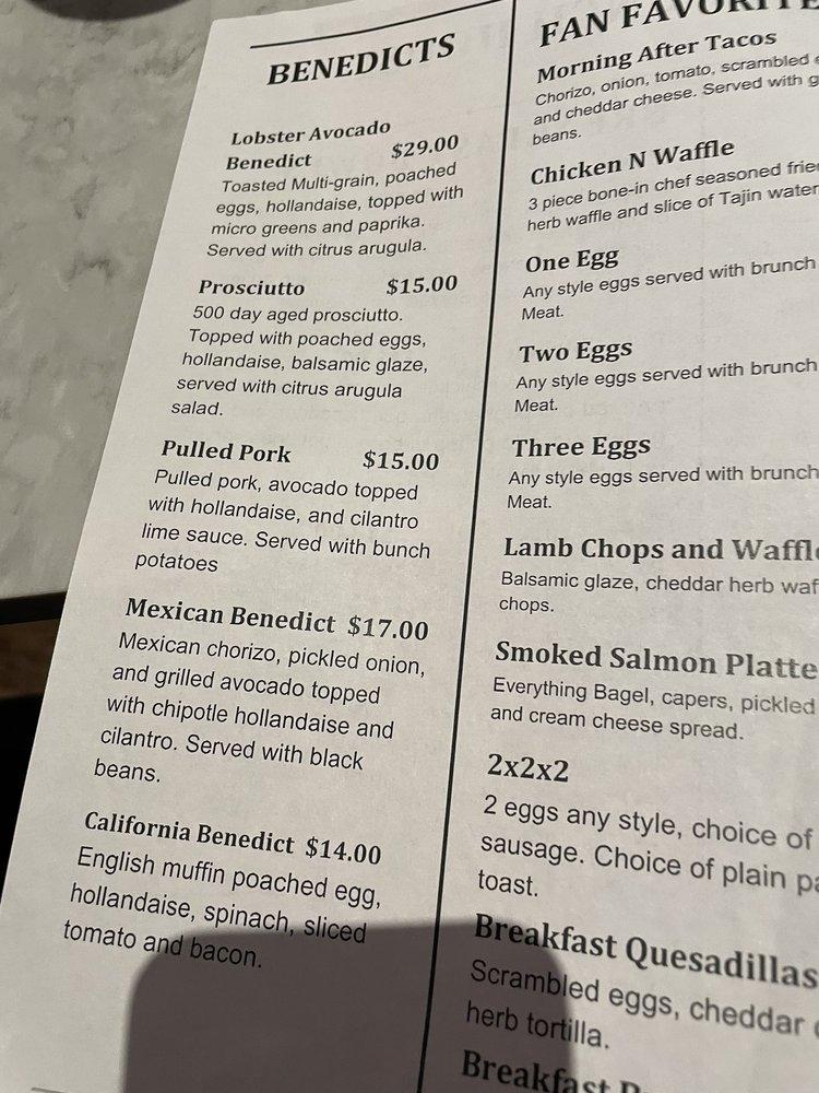 Menu at 360 Brunch House Mockingbird restaurant, Dallas