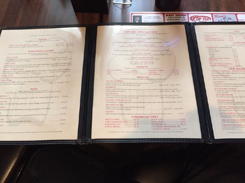 Menu at Remus Tavern pub & bar, Remus
