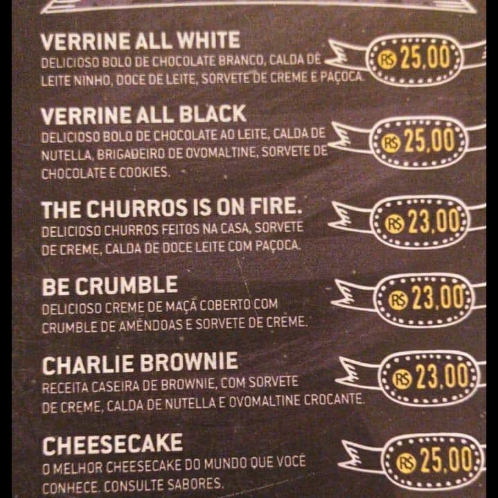 Menu em Rufus Gastrobar, Praia Grande