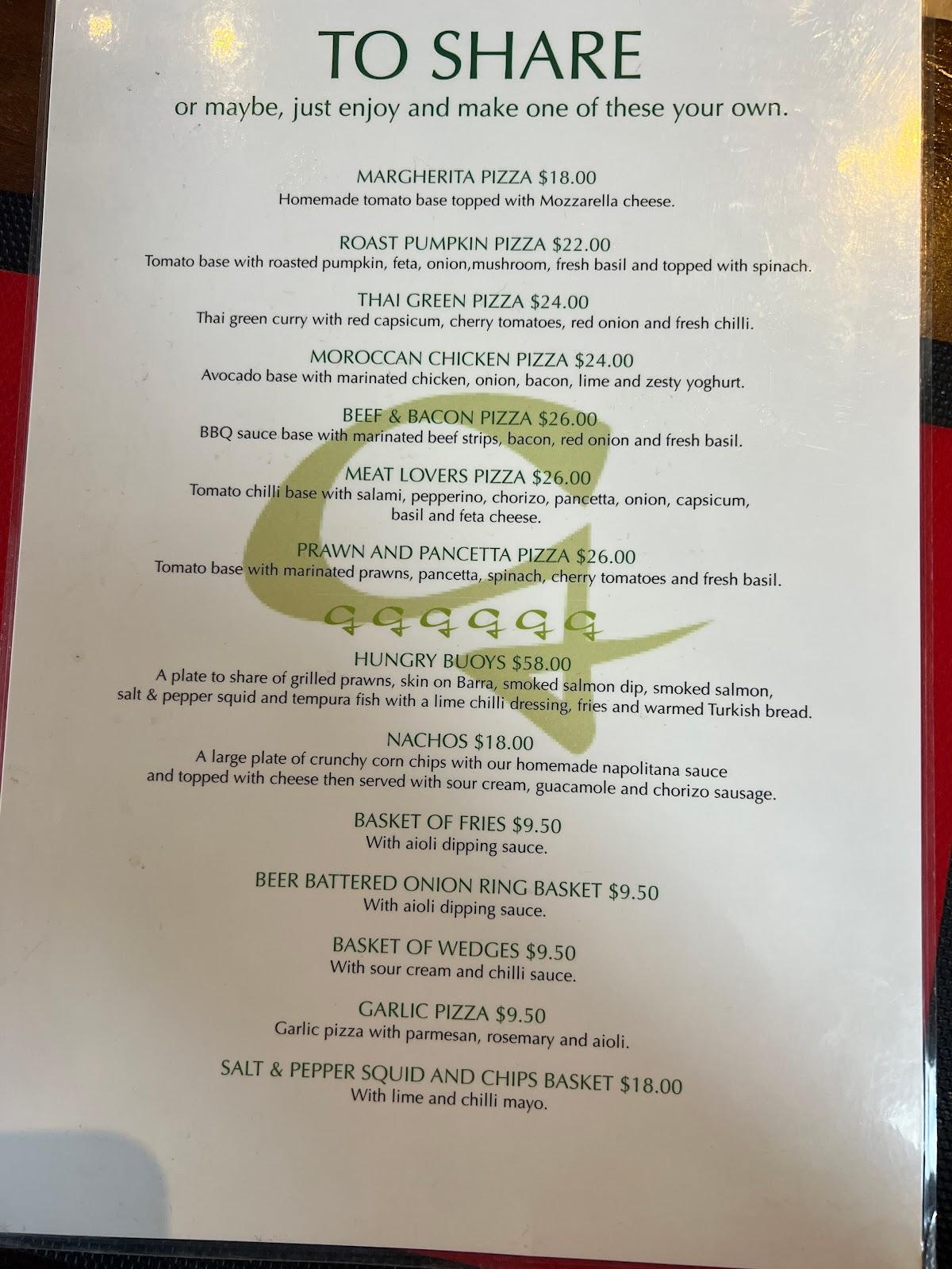 Menu at The Grosvenor Hotel pub & bar, Perth