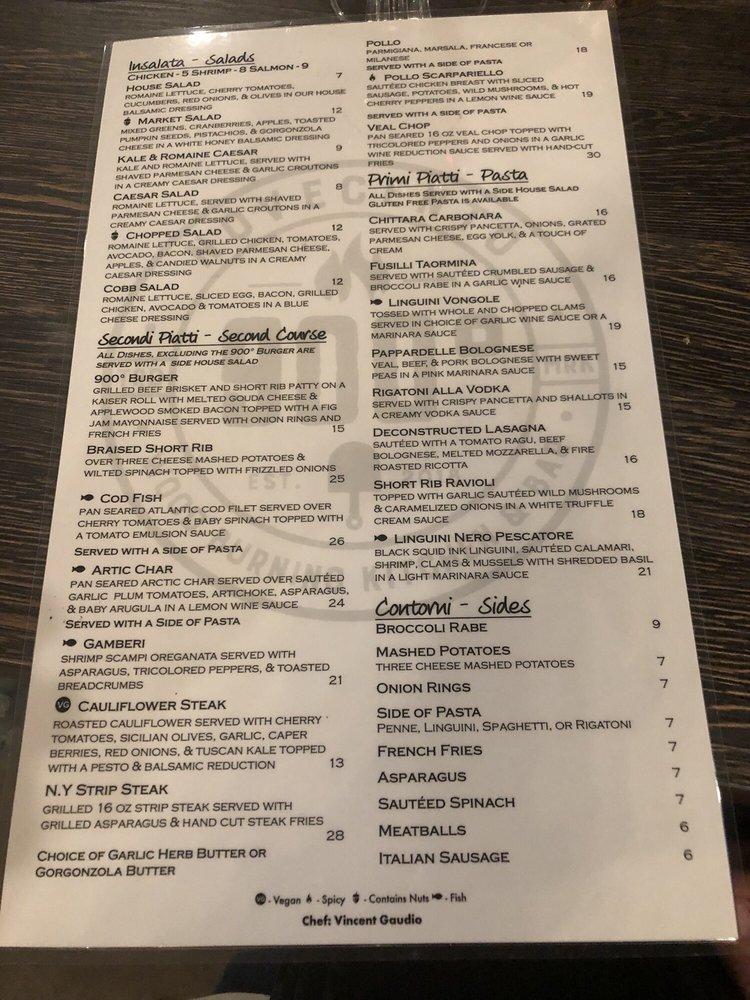 Menu at 901 Wood Burning Kitchen & Bar, Shrub Oak