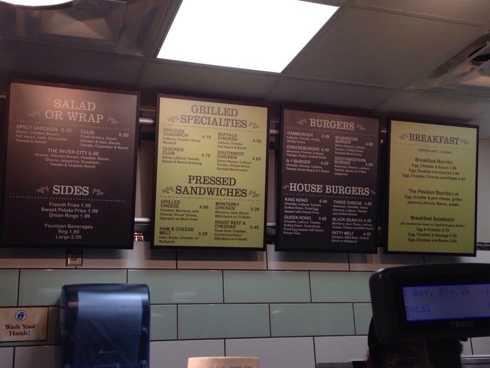 Menu at The Grill at The Pavilion restaurant, College Station