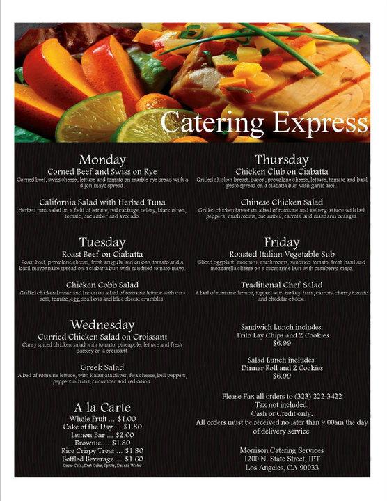 Menu at Tower Cafe, Los Angeles, N State St