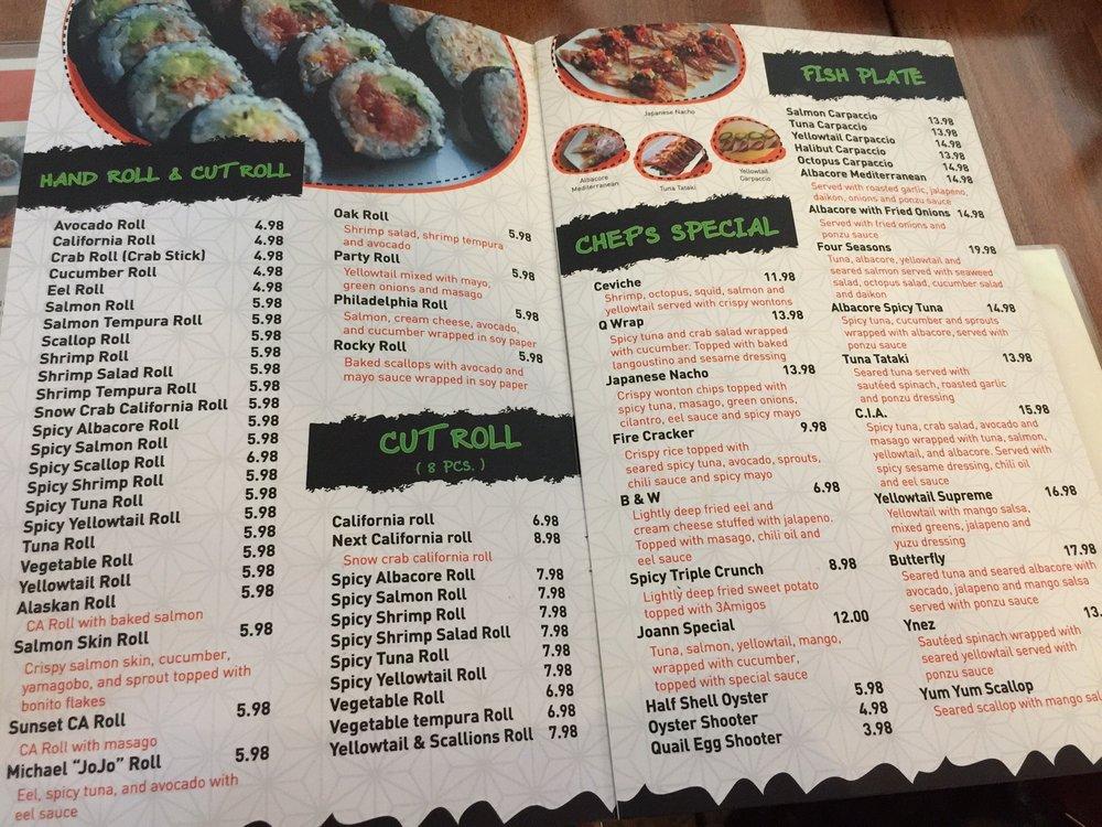 Menu at Fire-Fish Sushi & More restaurant, Temecula
