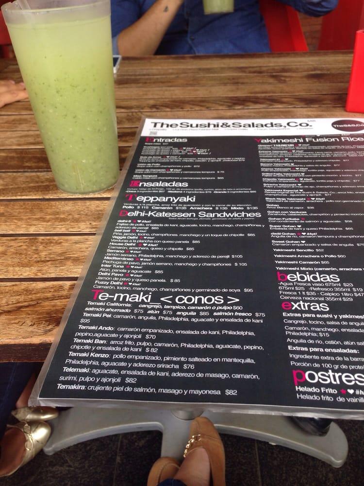 Menu at The Sushi & Salads, Co. restaurant, Guadalajara, Blvd. Gral ...