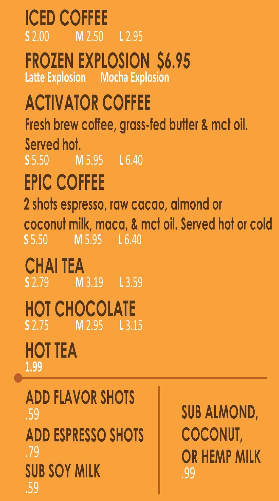 Menu at Rising Roll Gourmet Café, Dunwoody, GA cafe, Atlanta