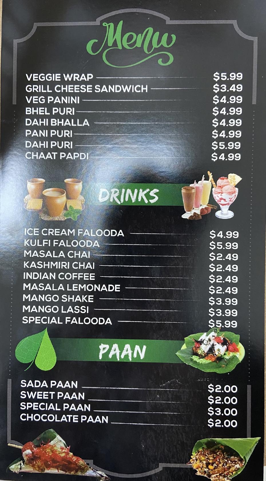 Menu At Luxury Paan Corner Restaurant Brampton Menu At Luxury Paan Corner Restaurant Brampton