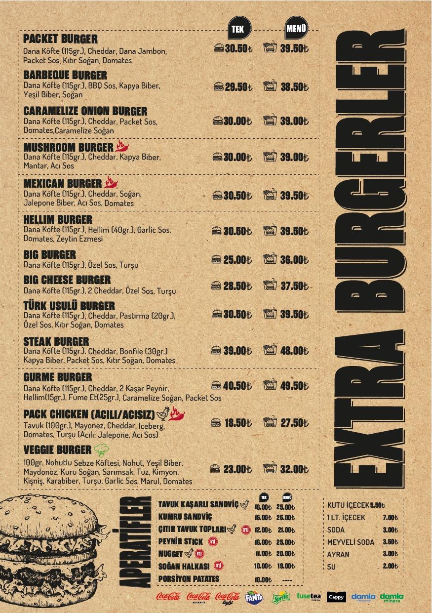 Carta de Packet Burger Yarımca, Körfez
