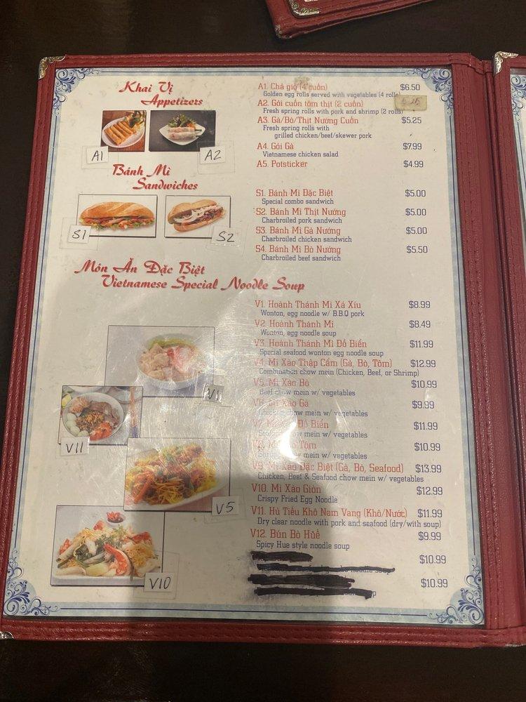 Menu at Pho 90 Vietnamese Restaurant, Las Vegas