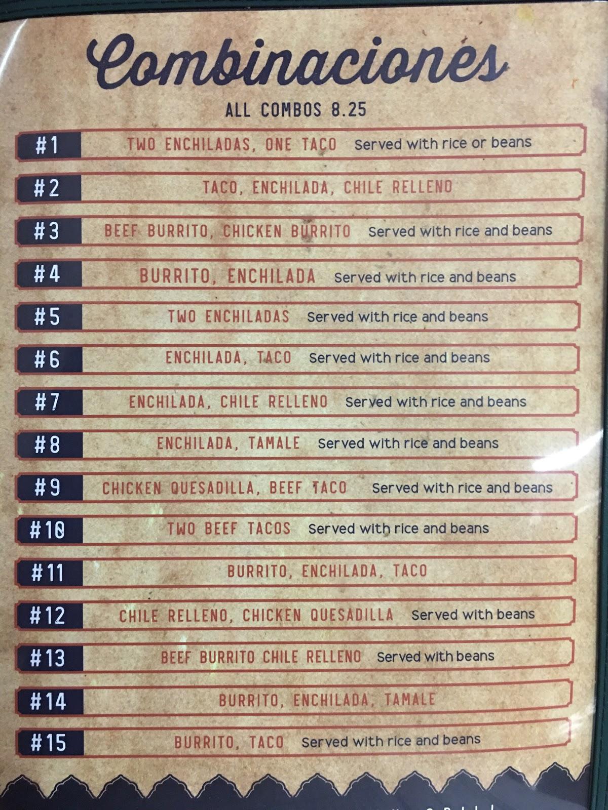 Menu at 3 Hermanos Mexican Grill restaurant, Maiden