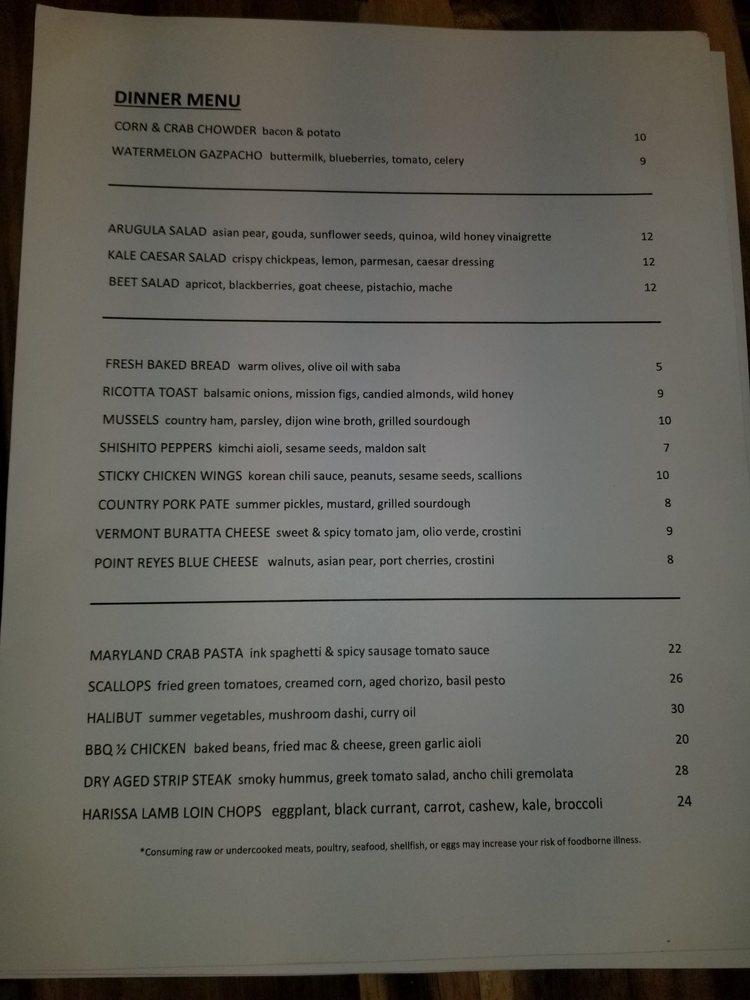 Menu at The Station on Kings cafe, Lewes