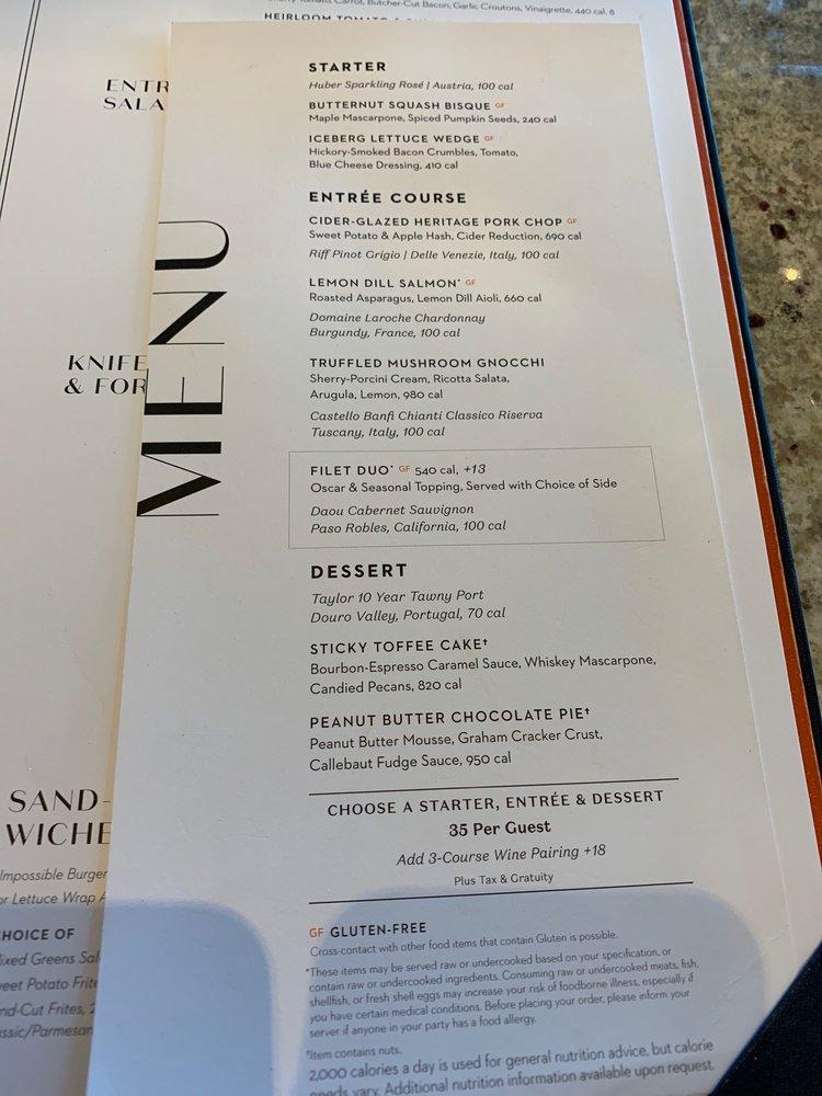 Menu at Del Frisco's Grille steakhouse, Southlake, E Southlake Blvd