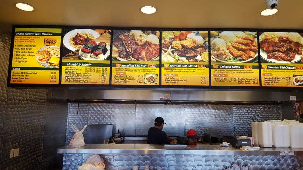 Menu at Ohana Hawaiian Barbecue, Pinole
