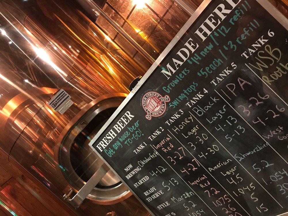 Menu at Water Street Brewery pub & bar, Delafield